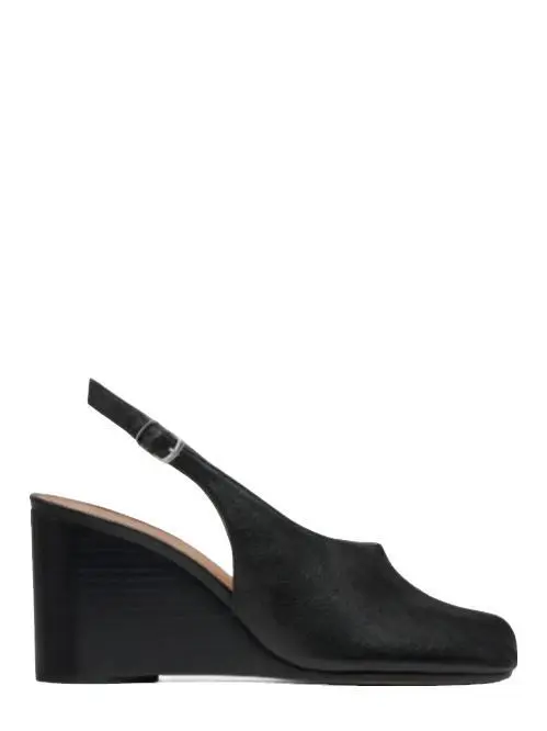 MAISON MARGIELA Tabi Wedge Slingback Pumps - Black
