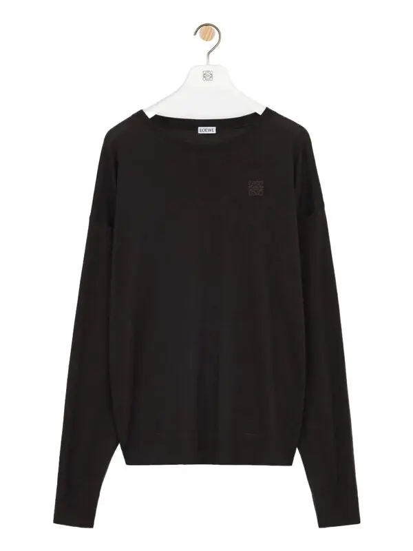 Loewe Logo Wool Knitwear - Brown