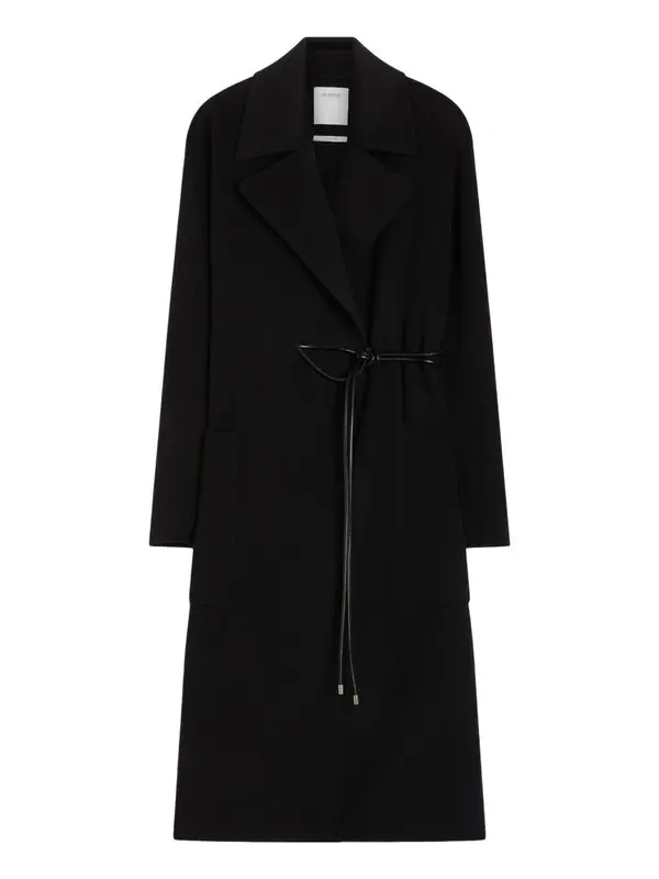 Sportmax Abate Belted Wool Coat - Black