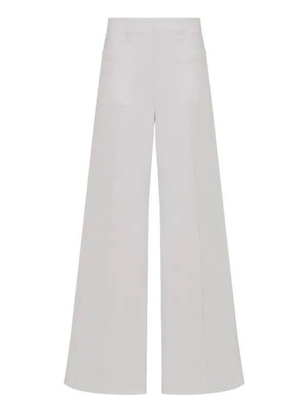 Dior Logo Patch Flared Jeans - White
