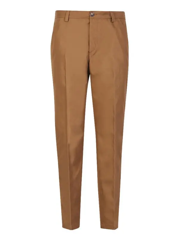 PT TORINO Mid-rise Tapered-leg Trousers - Brown