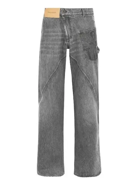 J.W.ANDERSON Jw Anderson Twisted Workwear Denim Jeans - Grey