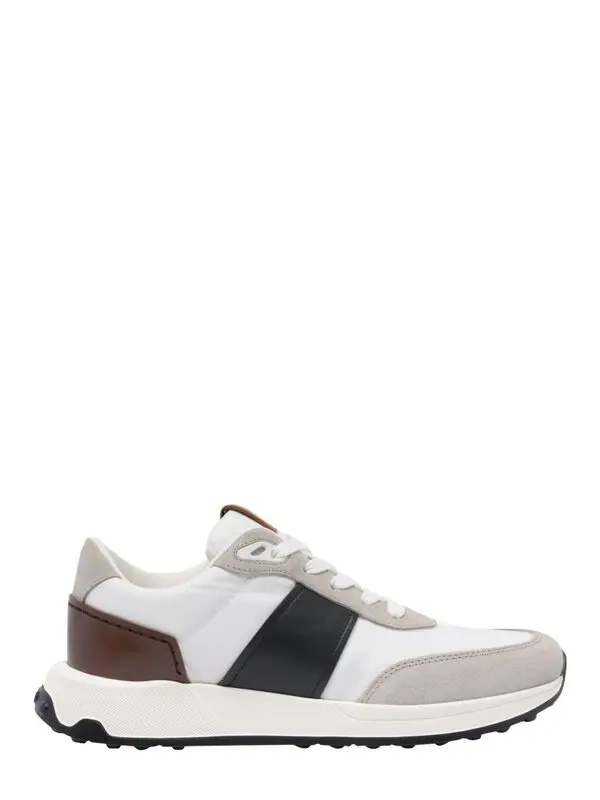 TOD'S Lace-up Color-blocked Sneakers - White