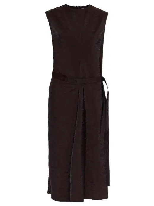 Studio Nicholson Verve Tie Belt Midi Dress - Cocoa