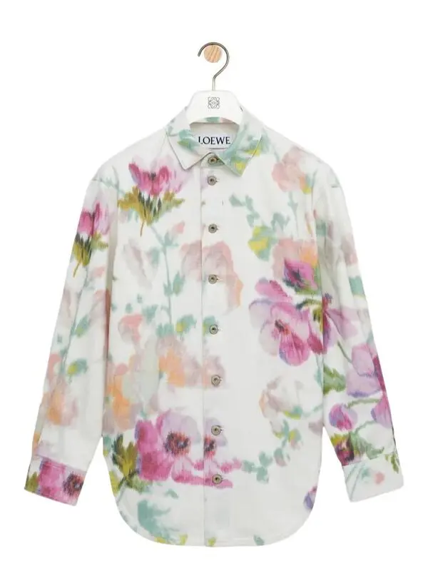 Loewe Floral Oversized Jacket - White/pink