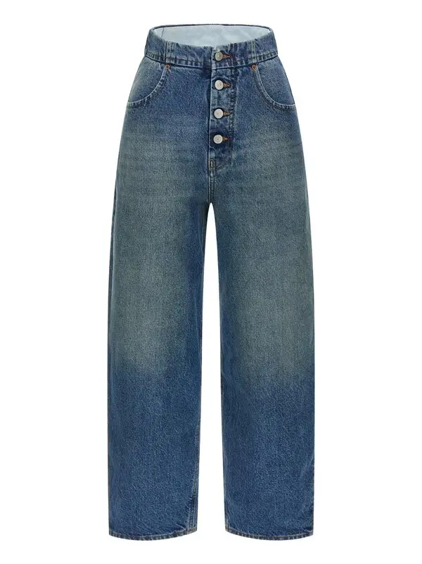 MAISON MARGIELA High-rise Straight-leg Jeans - Light Blue