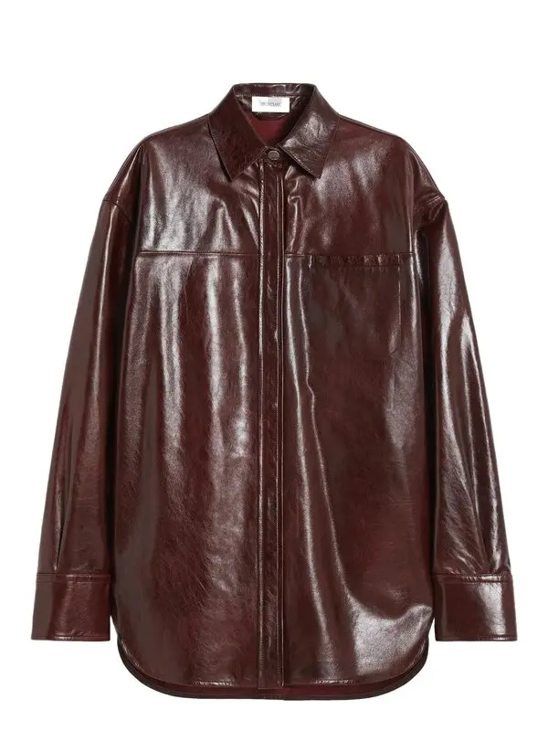 Sportmax Boreal Long-sleeved Coat - Bordeaux Red