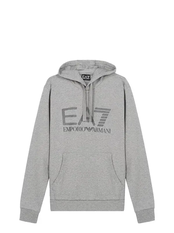 EA7 Logo Hoodie - Gray