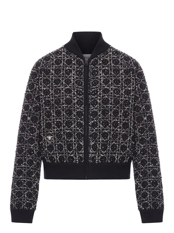 Dior Macrocannage Bomber Jacket - Black And White