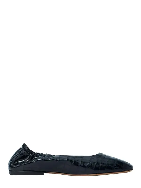 Dries Van Noten Embossed Ballerina Flats - Black