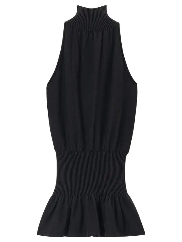 Alexander Wang Ruched Halterneck Mini Dress - Black