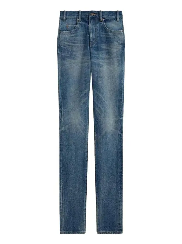 Celine Union Wash Slim Denim Jeans - Blue