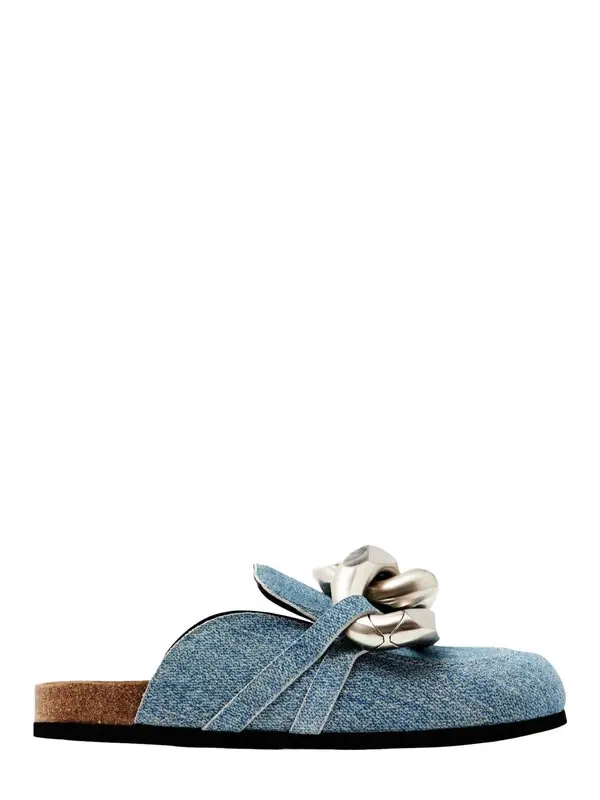 J.W.ANDERSON Chain Detail Muller Shoes - Blue