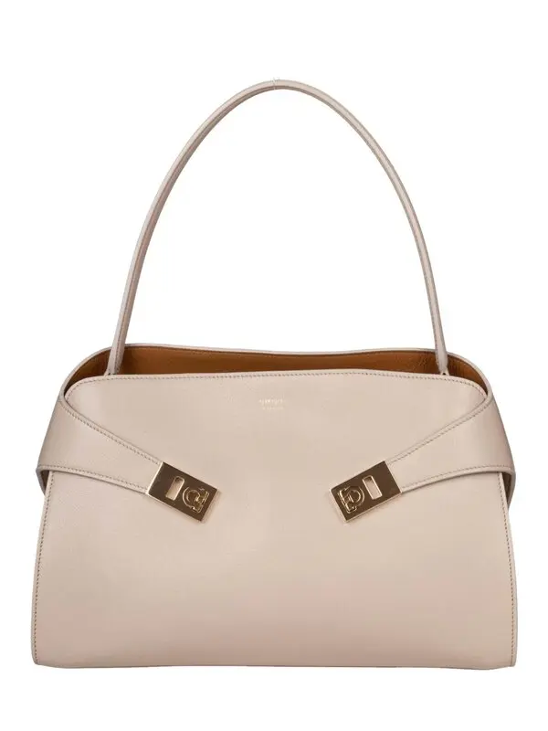 FERRAGAMO Hug Soft Shoulder Bag - Nude