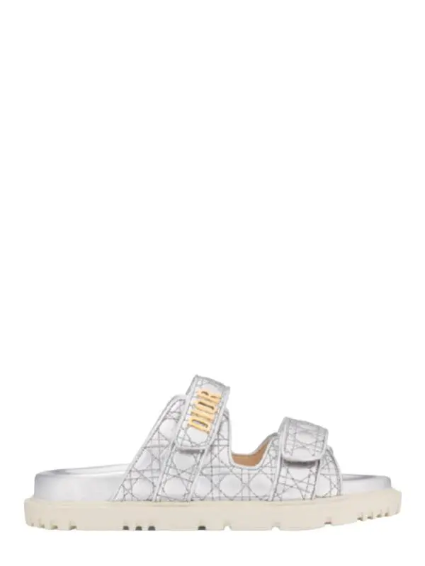 Dior Open Toe Embellished Sandals - White