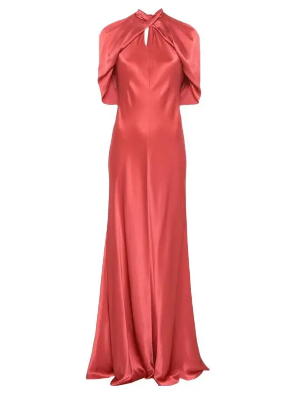 Alberta Ferretti Cutout Detail Maxi Dress - Red