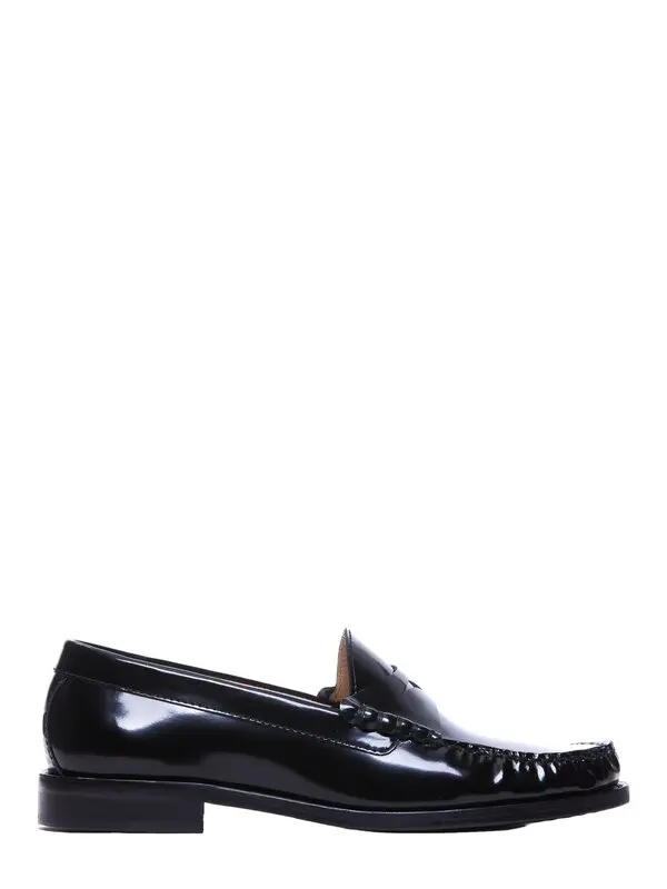 STUART WEITZMAN Round Toe Loafers - Black