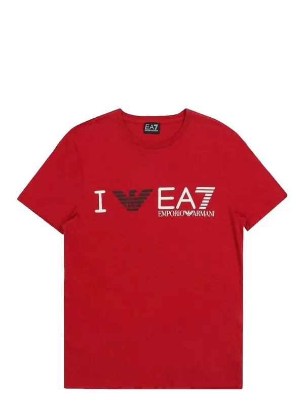 EA7 Logo Printed T-shirt - Red