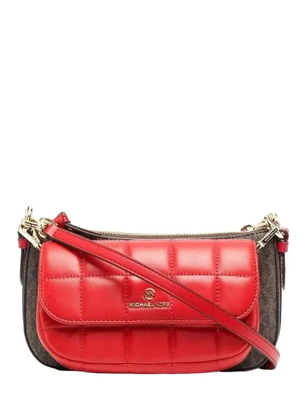 Michael Kors Logo-print Quilted Cross-body Bag - Red