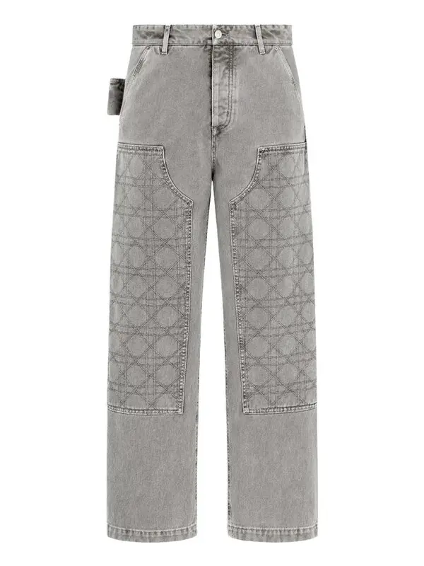 Dior Cannage Carpenter Jeans - Grey
