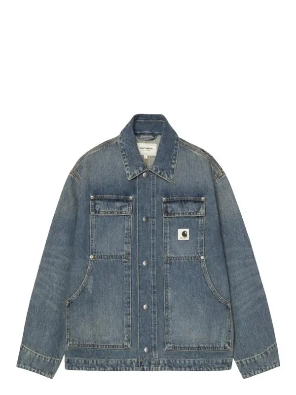 Carhartt Work In Progress Logo-patch Denim Jacket - Blue
