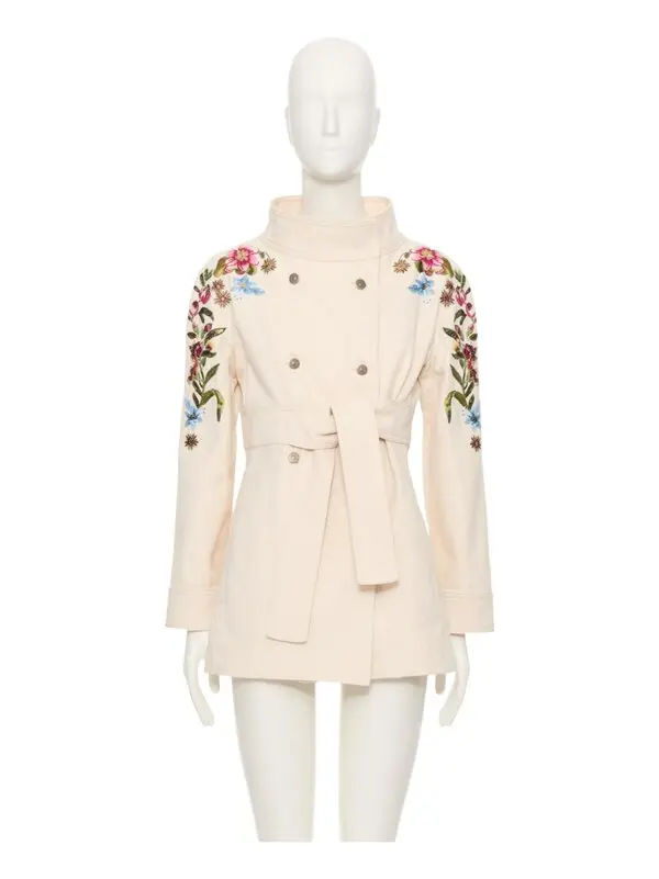 Valentino Garavani Embroidered Denim Jacket - Avorio
