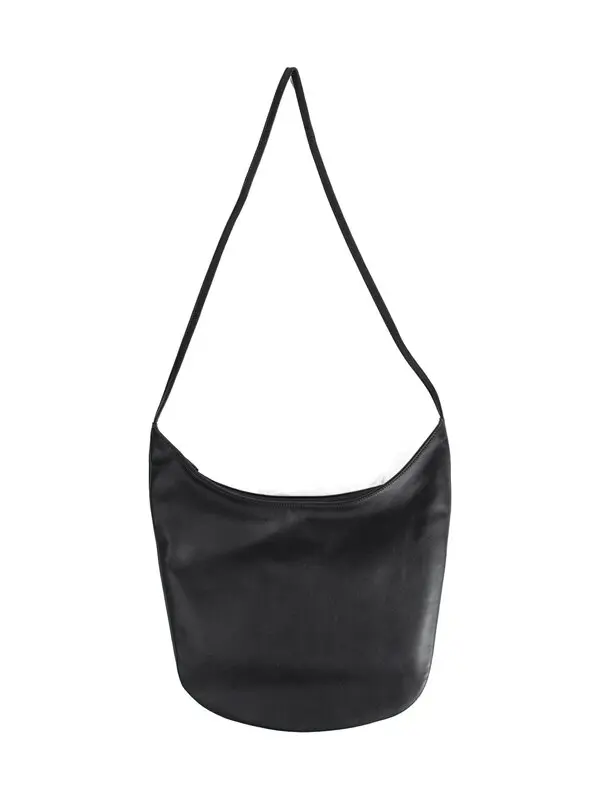 THE ROW Nappa Leather Shoulder Bag - Black