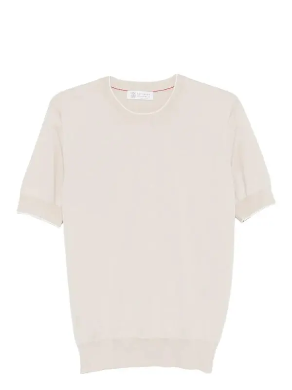 Brunello Cucinelli Short-sleeve Ribbed Jumper - Pink