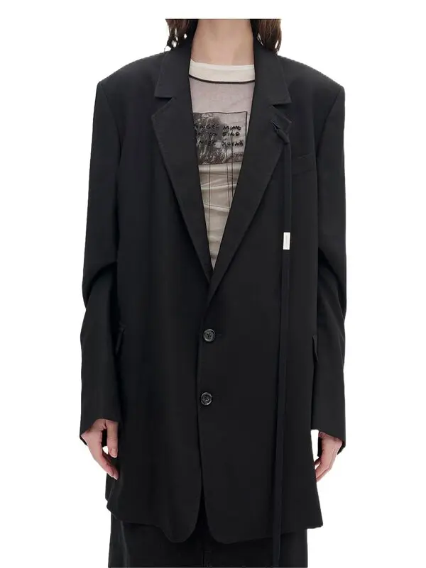 ANN DEMEULEMEESTER Agnes High Comfort Tailored Blazer - Black