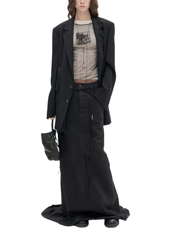 ANN DEMEULEMEESTER Agnes High Comfort Tailored Blazer - Black