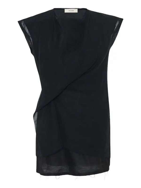 THE ROW Inawa Draped Top - Black