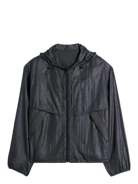 LEMAIRE Hooded Zip-up Windbreaker - Gray-black