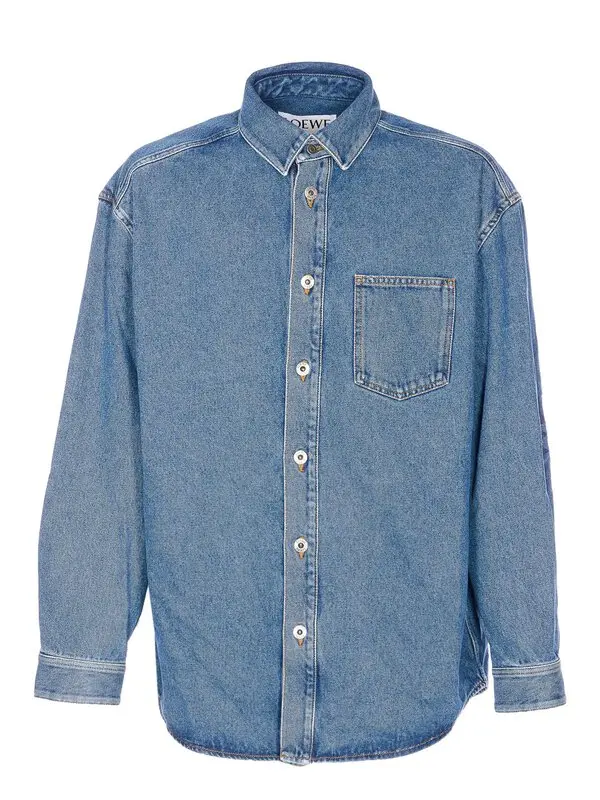 Loewe Oversized Denim Shirt - Blue