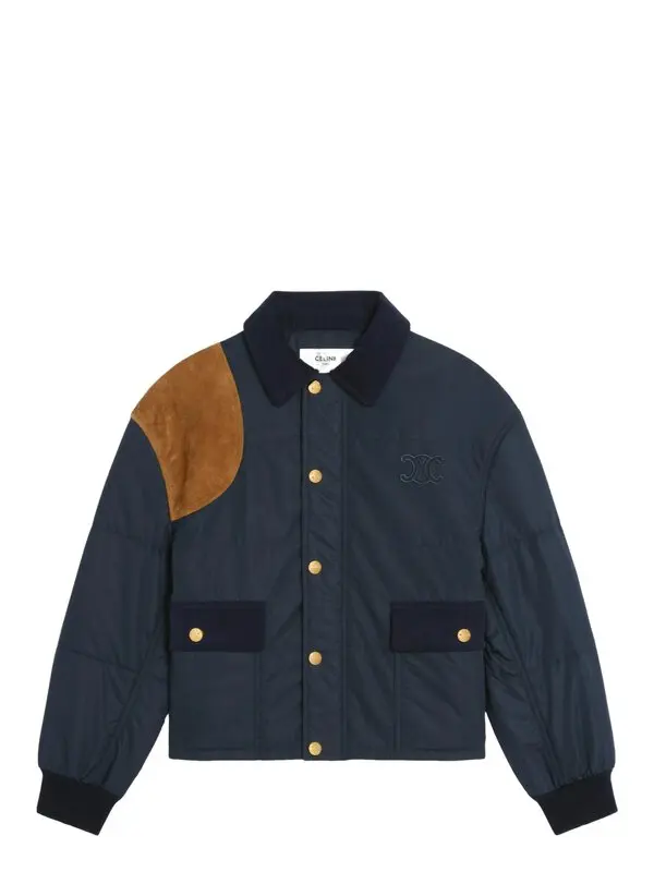 Celine Triomphe Jacket In Nylon - Black
