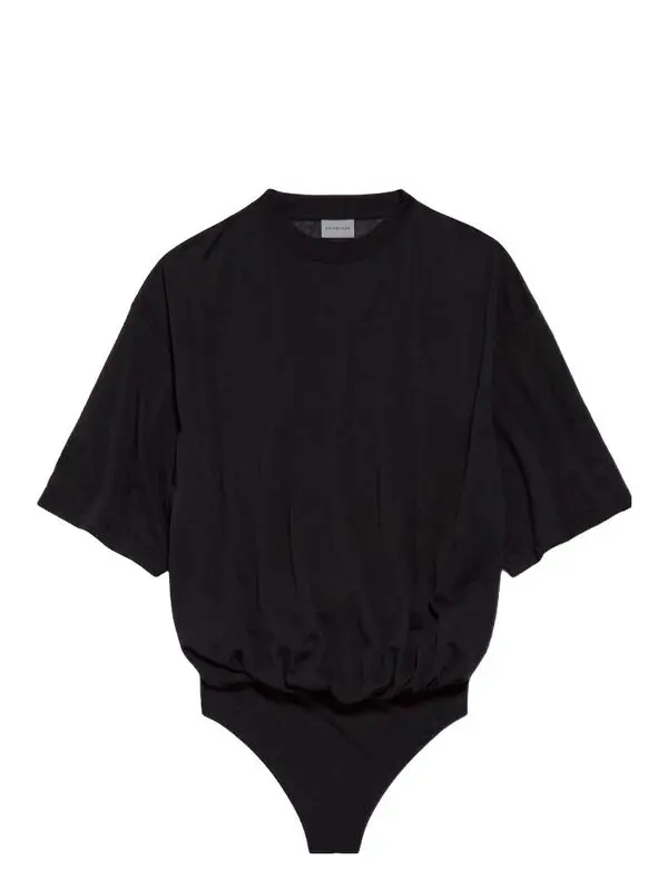 Balenciaga Loose Fit Bodysuit Top - Black