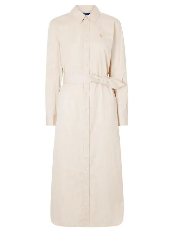 Polo Ralph Lauren Belted Shirt Midi Dress - No