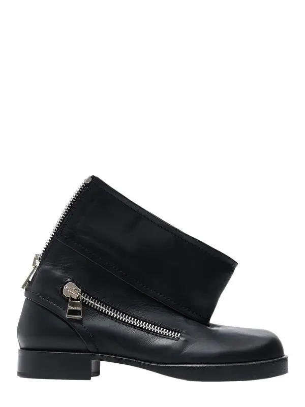 J.W.ANDERSON Biker Leather Ankle Boots - Black