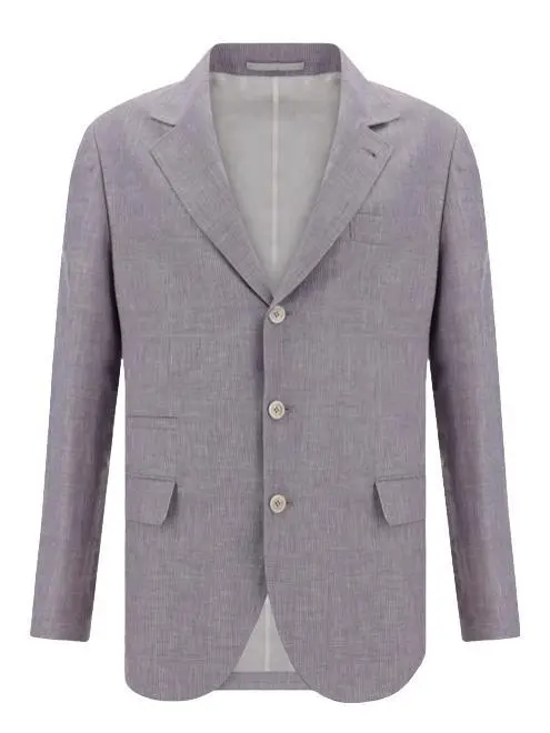 Brunello Cucinelli Single-breasted Blazer - Gray