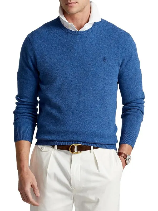 Polo Ralph Lauren Round Neck Long Sleeve Sweater - Blue
