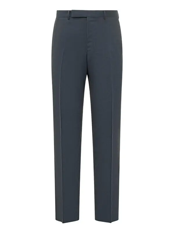 Zegna Pleated Regular-fit Trousers - Black