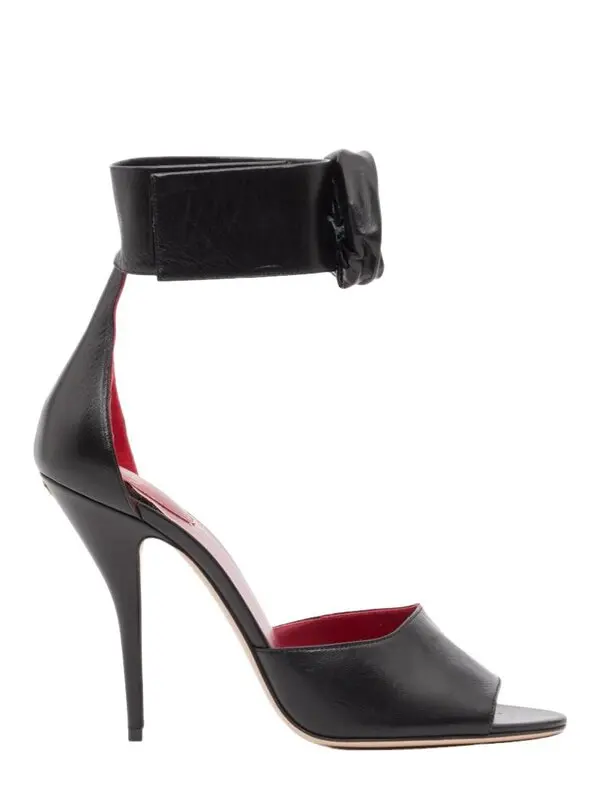 Valentino Garavani Embellished Open Toe Sandals - Black