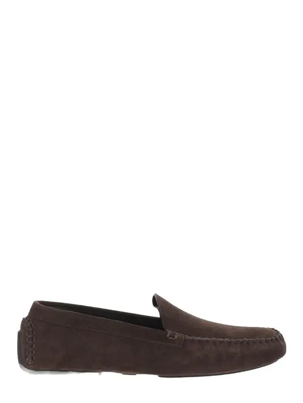 THE ROW Suede Loafers - Dark Brown