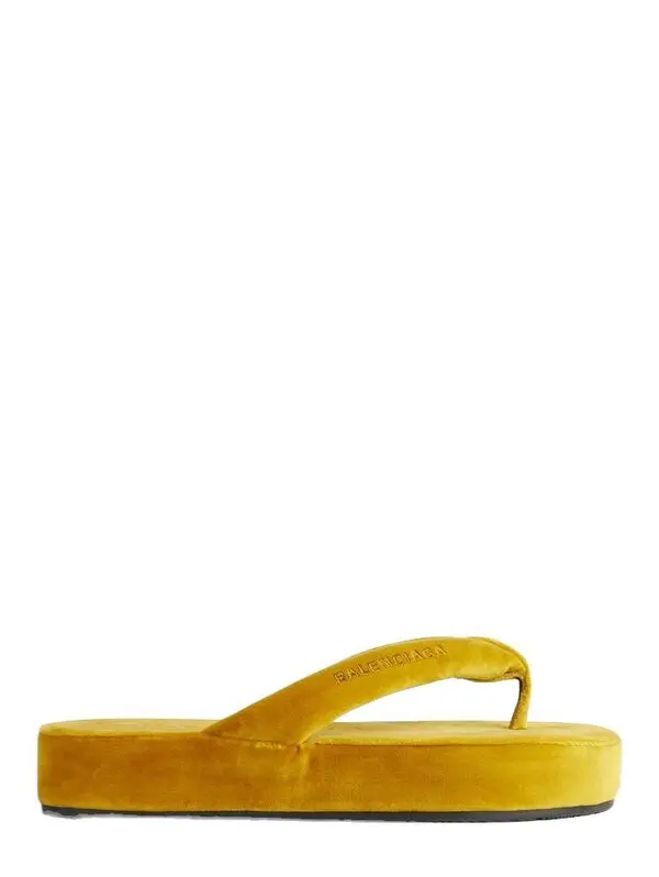 Balenciaga Platform Thong Sandals - Mustard Yellow