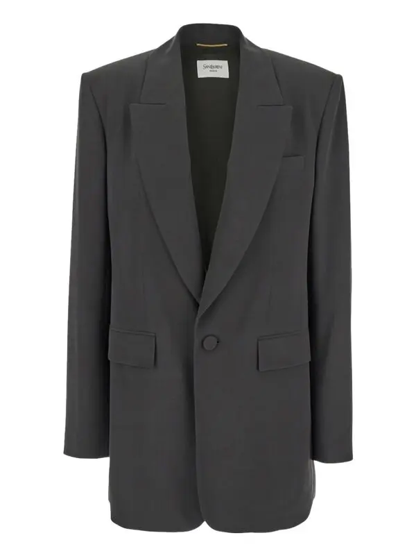 Saint Laurent Single-breasted Blazer - Black