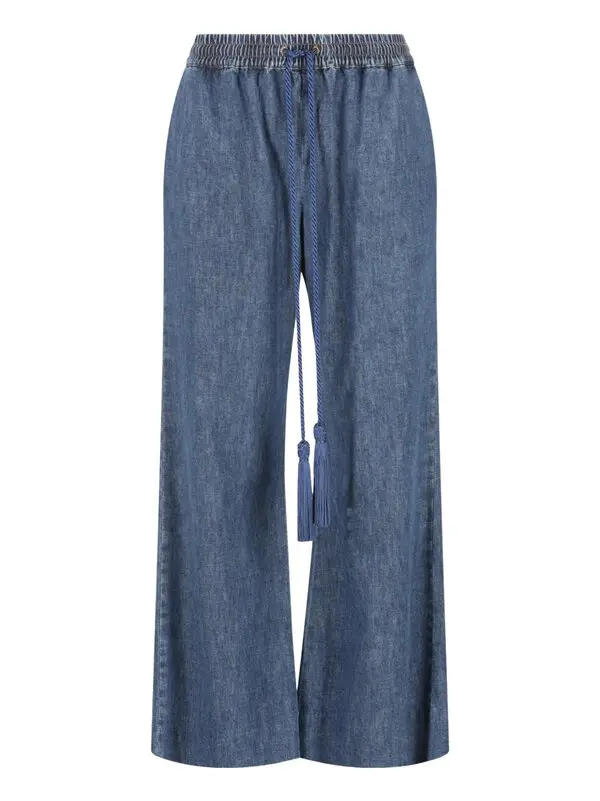Valentino Garavani Elasticated Tassel Jeans - Blue