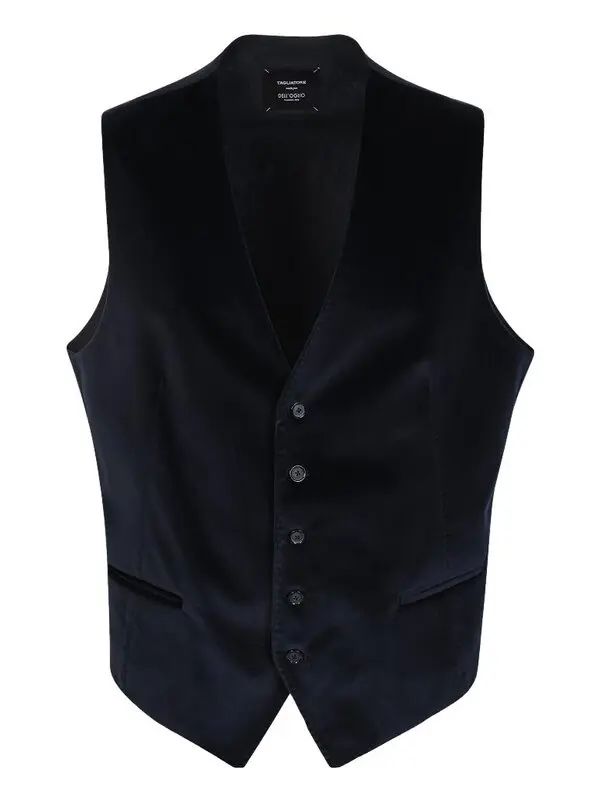 Tagliatore Single-breasted Panelled Waistcoat - Black