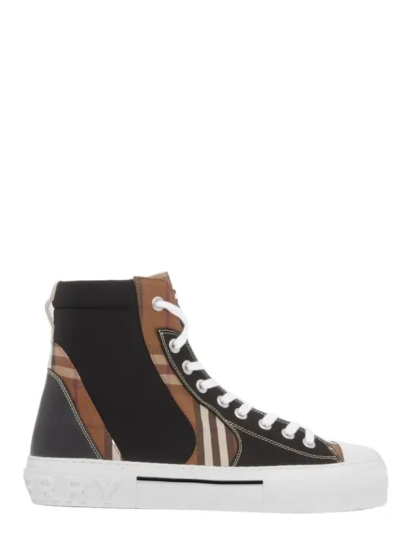 Burberry Panelled High-top Sneakers - Black