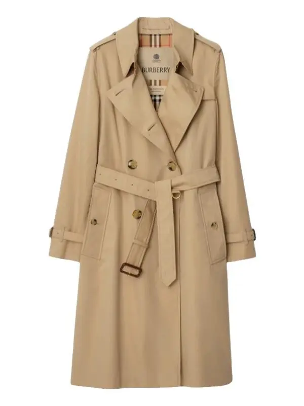 Burberry Long Kensington Heritage Trench Coat - Honey