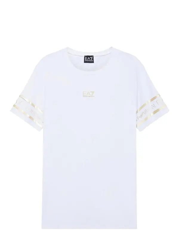 EA7 Logo Print T-shirt - White
