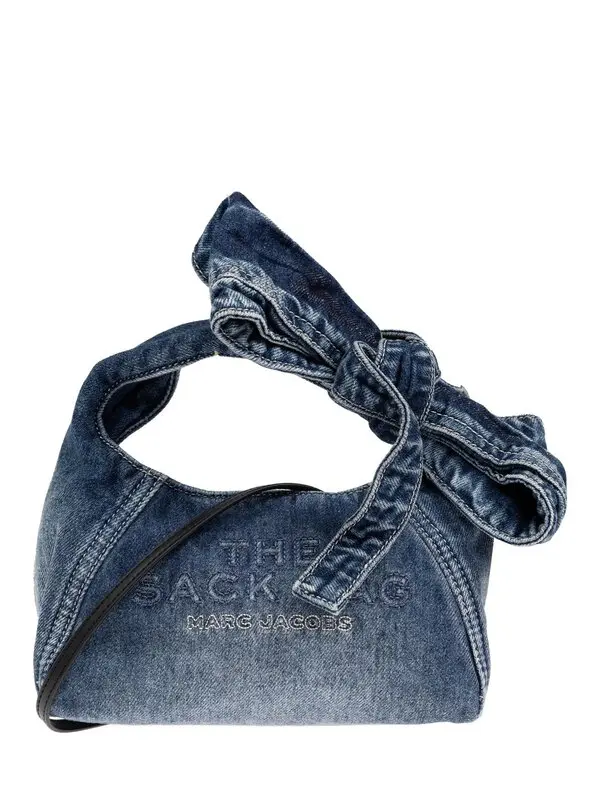 Marc Jacobs Bow Denim Mini Sack Bag - Blue